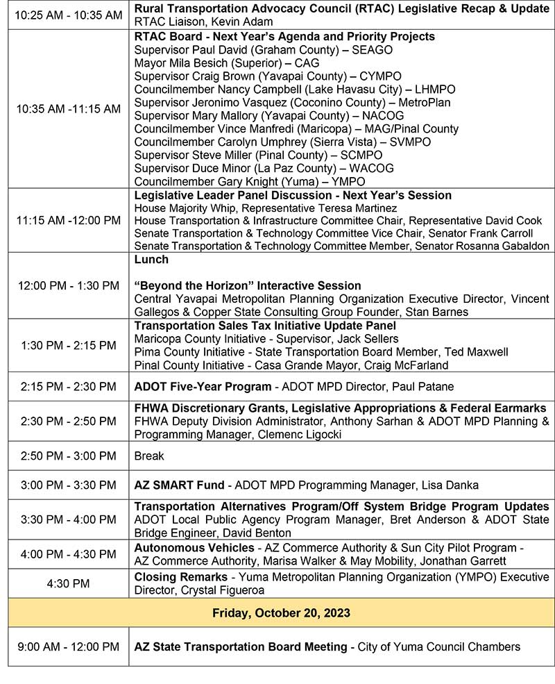 2023 Summit Agenda